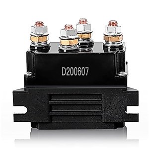 BIGTUR 500A 12V Winch Relay Solenoid Replacement Contactor for 8000-15000lb ATV UTV Truck 4WD 4x4 Winch