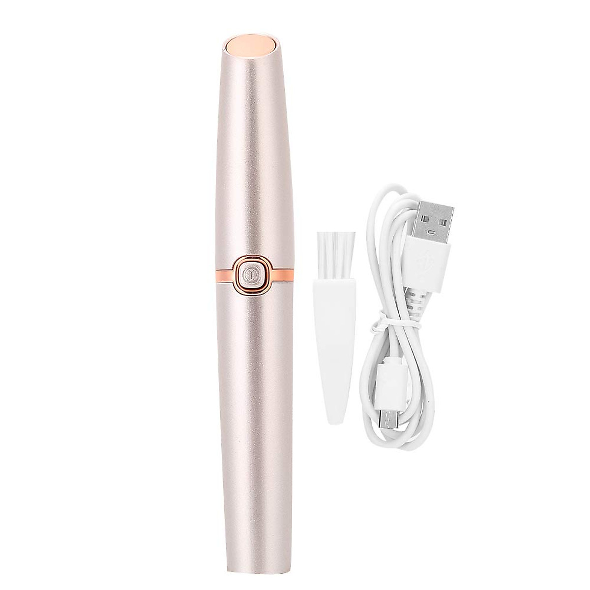 Facial Hair Remover Eyebrow Razor Lipstick Shaped Electric Eyebrow Trimmer Mini Portable Women Eyebrow Shaver Rose Gold for Face Bikini Hair Chin Cheek Upper Lip