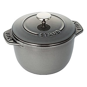 Staub 40509-702 La Cocotte de Gohan, Gray, S, 4.7 inches (12 cm), Rice Cooker, 1 Cup, Cast Enamel, Pot, Rice Cooker, Authentic Japanese Product