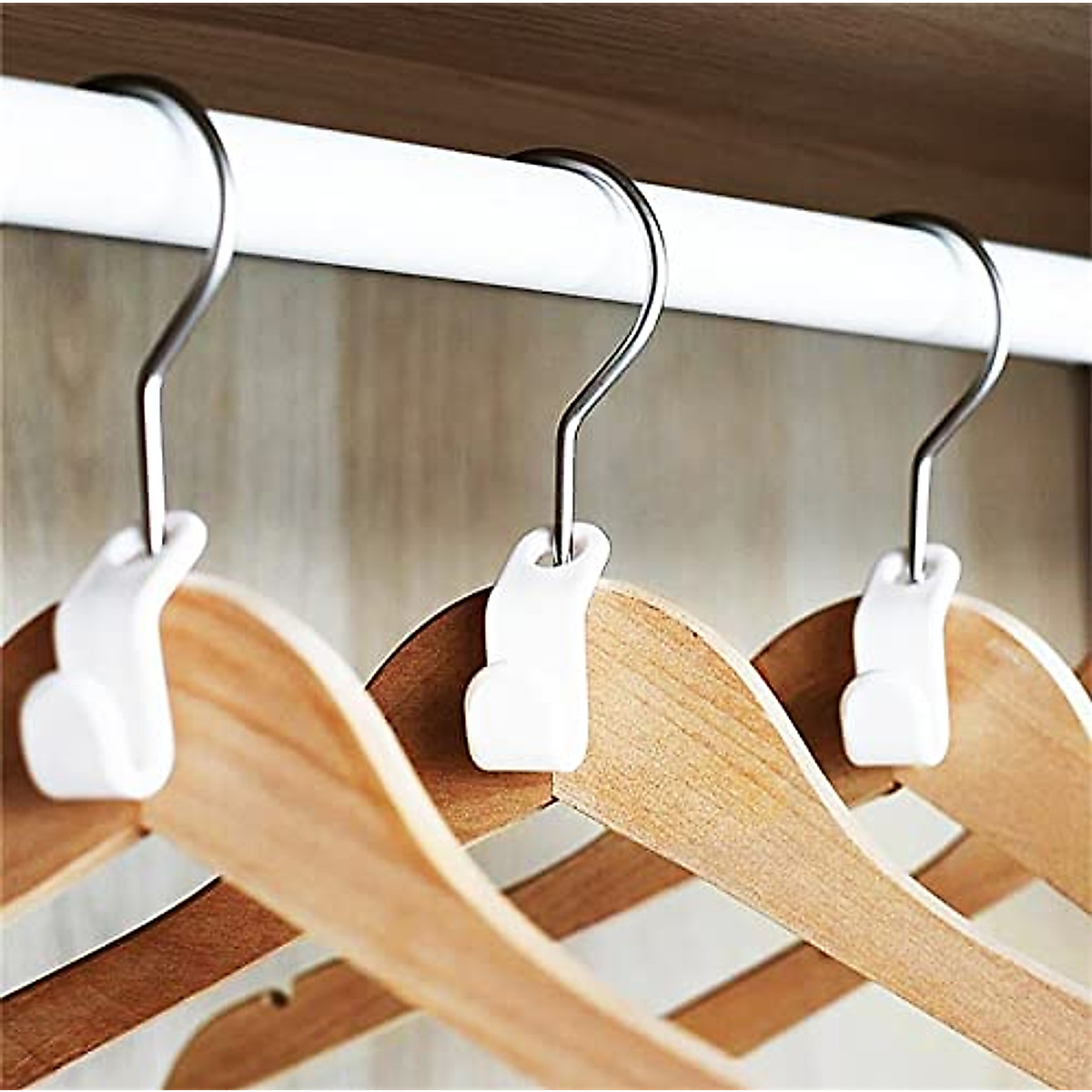KK5 Hanger Connector Hooks Clothes Connection Cascading Hangers for Clothes Storage & Display in Closet or Store, Heavy Duty Space Saving Outfit Hangers Hanger Extender Clips