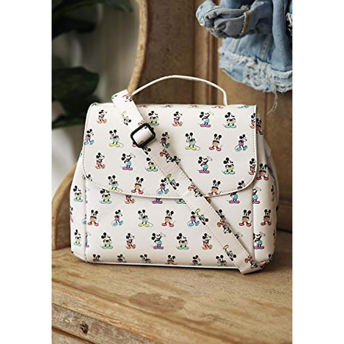 Loungefly Disney Mickey Mouse Pastel Poses Cross Body Bag