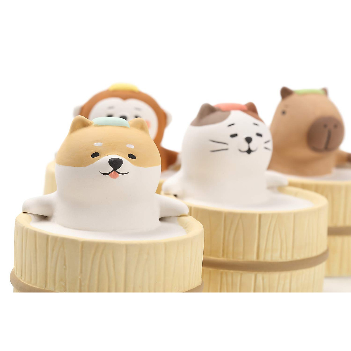 Aroma Ceramic Stone Diffuser [Japan Import] Aromatherapy Essential Oil Diffuser, Non Electric, Passive, Unique, Cute, Animal, Design for Women, Men, and Gifts (Bathing Dog)