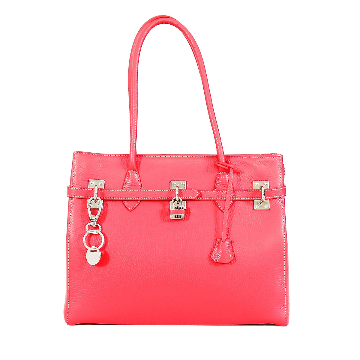 Robin Lisa New York Luxury Handbags for Women | 100% Genuine Italian Calf Leather | Limited Edition Robin Handbag (Red)