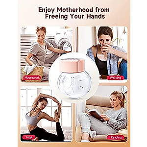Electric Breast Pump, Hands Free Breast Pump for Breastfeeding Moms, Leak Proof Wearable Breast Pump, Breast Pump with 3 Modes, 9 Levels, Low Noise, Pain Free, USB C Charging