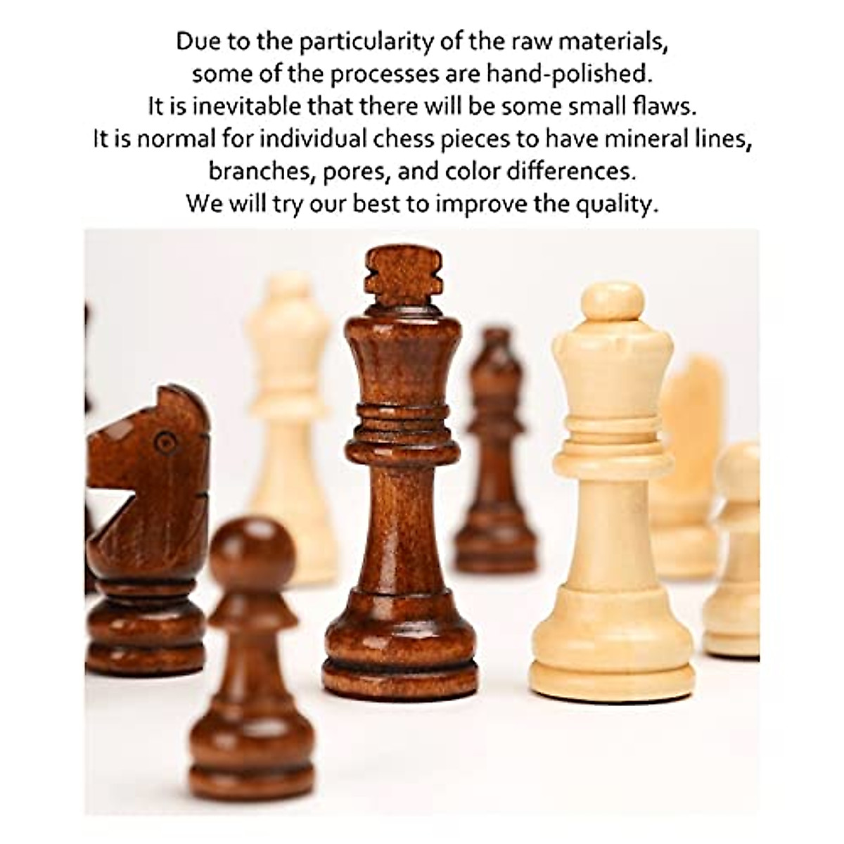 THPT High-end 16" Drawer Wooden Chess & Checker Set for Adults 2 Extra Queen Wooden Chessmen Classic Board Game Gift for Men Board Games (Size : L)