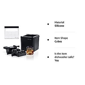 BERLINZO Premium Clear Ice Cube Maker - Whiskey Ice Ball Maker Mold Large 2 Inch - Crystal Clear Ice Maker Sphere - Clear Ice Ball Maker with Storage Bag - Clear Ice Mold for Cube Ice Maker