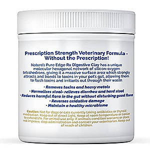 Rx Clay for Digestion for cat and Dog Stomach Relief. Cat and Dog Anti Diarrhea Medication. Cat and Dog Stomach Upset Medicine for cat and Dog Diarrhea. Extra Large 210 Grams. Veterinary Grade.