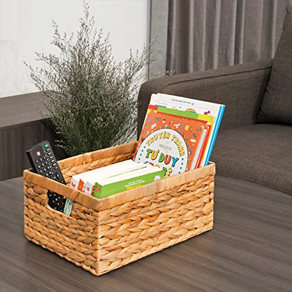 CENBOSS Woven Storage Baskets (Natural, Large, 1PC)