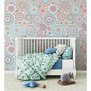 CiCiwind Peel and Stick Wallpaper Cute Contact Paper Colorful Wallpaper Fun Kitchen Contact Paper Decorative Self-Adhesive Wallpaper Removable Waterproof Easy to Clean Wall Covering 17.7''x78.7''