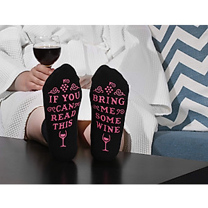 Cavertin Women's Mom Grandma Retirement Dentist Teacher Nurse Socks with Gift Box Gifts for Her (Wine)