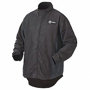 Welding Jacket, XL, 30", Black/Navy