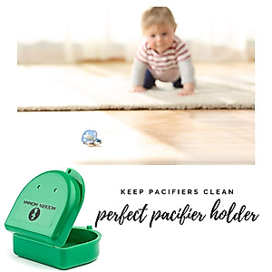 Nipple Shield Case, Pacifier Case, for Nipple Shields and Breast Shields, Pacifier Holder, Nursing Case, Good for Diaper Bag, Purse, Travel, BPA Free, Durable, Made in The USA (Green)