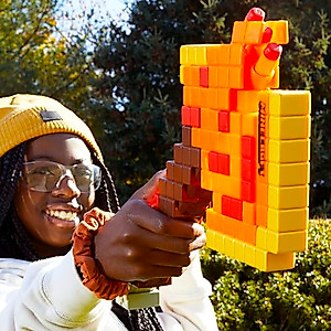 Nerf Minecraft Firebrand, Dart Blasting Axe, 6 Nerf Elite Foam Darts, Design Inspired by Minecraft Axe in The Game, Pull Down Priming, Minecraft Toys