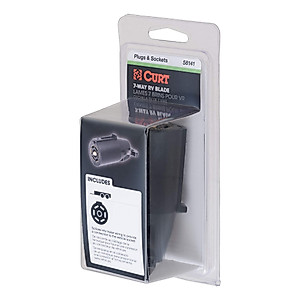 CURT 58141 Trailer-Side 7-Pin RV Blade Wiring Harness Connector