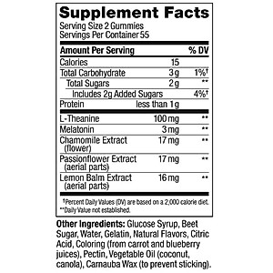 OLLY Restful Sleep Gummy Supplement with Melatonin & L-theanine Chamomile, BlackBerry Zen, (55 Day Supply) Supports A Healthy Sleep Cycle* Packaging May Vary (110 Gummies)