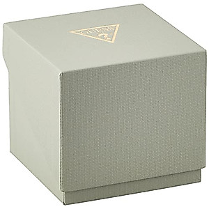 GUESS Black + Gold-Tone Crystal Silicone Watch