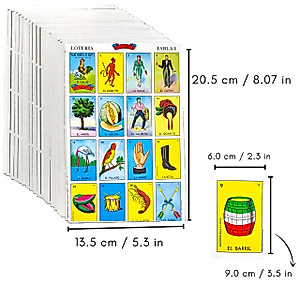 The Original Loteria Mexican Bingo Game with 100 Mexican pesos for 20 Players Game for Adults - loteria de lujo mexicana - loteria mexicana - Juegos de mesa - spanish games Mexican bingo loteria game