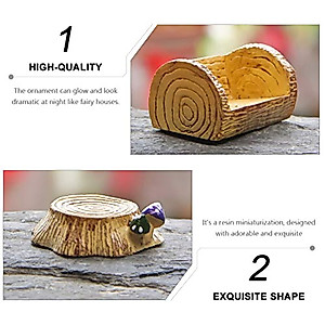 NUOBESTY 4pcs Micro Landscape Decoration Flower Glass Ornaments for Crafts Landscape Miniatures Glass Terrariums for Plants Miniature Ornaments Tree Stumps Fairy Small and Fresh PVC Branch