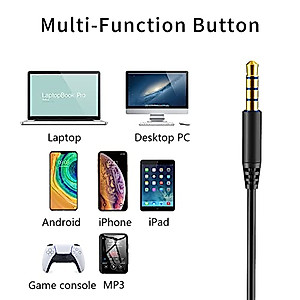 [Four Speakers] Wired Earbuds BACKWIN Noise Cancelling Earbuds with Mic Subwoofer Anti-Tangle 0 Latency IP67 Dust/Water Resistant Volume Control 3.5mm Jack for Most Smartphones, Tablets and PCs (Blue)