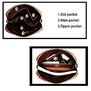 HESHE Leather Backpack Purse Small Back Pack for Women Backpacks Organizer Anti-Theft Daypacks for Travelling Casual Bags Zipper Closure(Navy Blue-Genuine Leather)