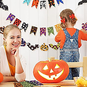 20 Pieces 10 x 10 Inch Halloween Fabric Quilting Bat Pumpkin Skull Print Patchwork Squares Craft Bundle Mixed Pattern Fabric Halloween Theme Decorative Fabric for DIY Halloween Decor (Chic Style)