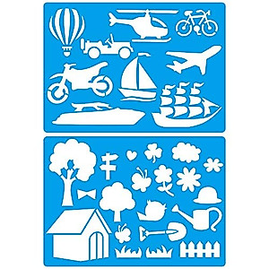 22 Pcs Drawing Painting Stencils for Kids, Over 350 Different Patterns, six Colors of Template for Kids Gift,Washable
