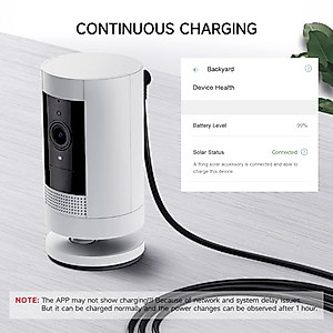 OLAIKE 8m/26ft Charge Cable with DC Power Adapter Compatible with Ring Stick Up Cam Battery 3rd Gen/2nd Gen/Plug-in, Weatherproof Cable to Continuously Charge Your Camera, Black