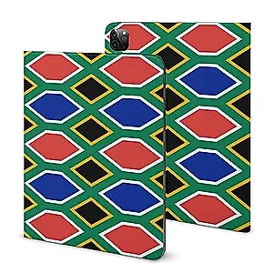 Abstract South Africa Flag Tablet Case Cover Slim Protective Cover Cases with Pencil Holder for IPAD 2020 （10.2in）