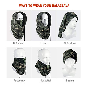 Your Choice Balaclava Ski Mask for Men, Hunting Face Mask, Camo Balaclava Face Mask Men for Cold Weather, Hunting Gear Gifts for Men Women, Extra Long Design