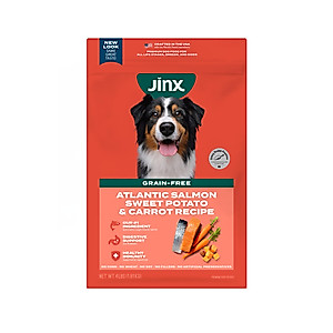 Salmon, Sweet Potato & Carrot Dry Dog Food, Grain Free, High Protein, All Natural, Promotes Healthy Joints, Coat & Immune Function, No Artificial Fillers, 4 Lb. Bag