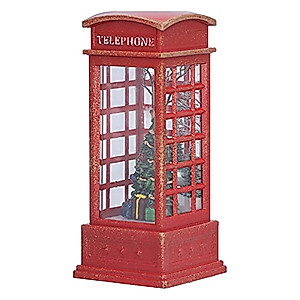 Fauitay Christmas Lamp,Christmas Snow Globe Lantern,Christmas Decorative Lantern Christmas Table Night Light Lighted Snow Globe Lantern (Tree Shape)