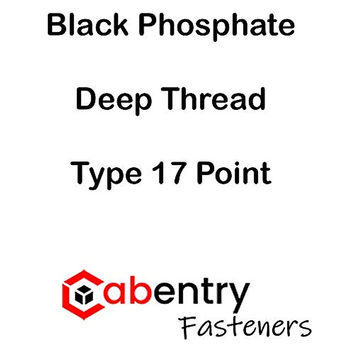 Cabentry Brand | Wood Screws | Flat Head with Nibs | Phillips Square Drive | #8 | 1 1/4 Inch | Deep Thread | Type 17 Point | Black Phospate Finish | 100 Pack