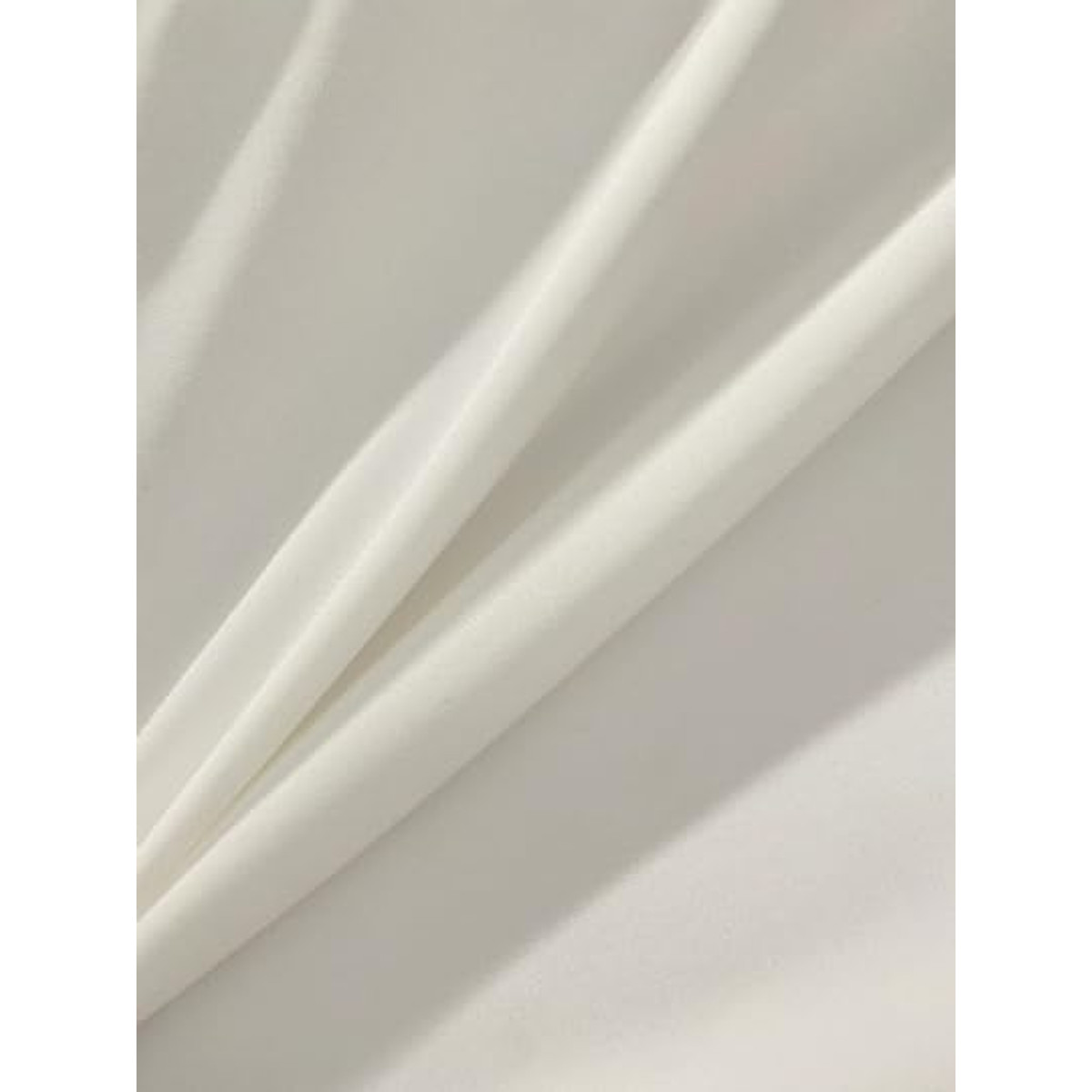 Stretch Crepe Fabric - Versatile Polyester Cloth by The Yard with 2-Way Stretch - Ideal for Dresses, Gowns, Pants, Drapes, and Backdrops - 1 Yard (Off-White)