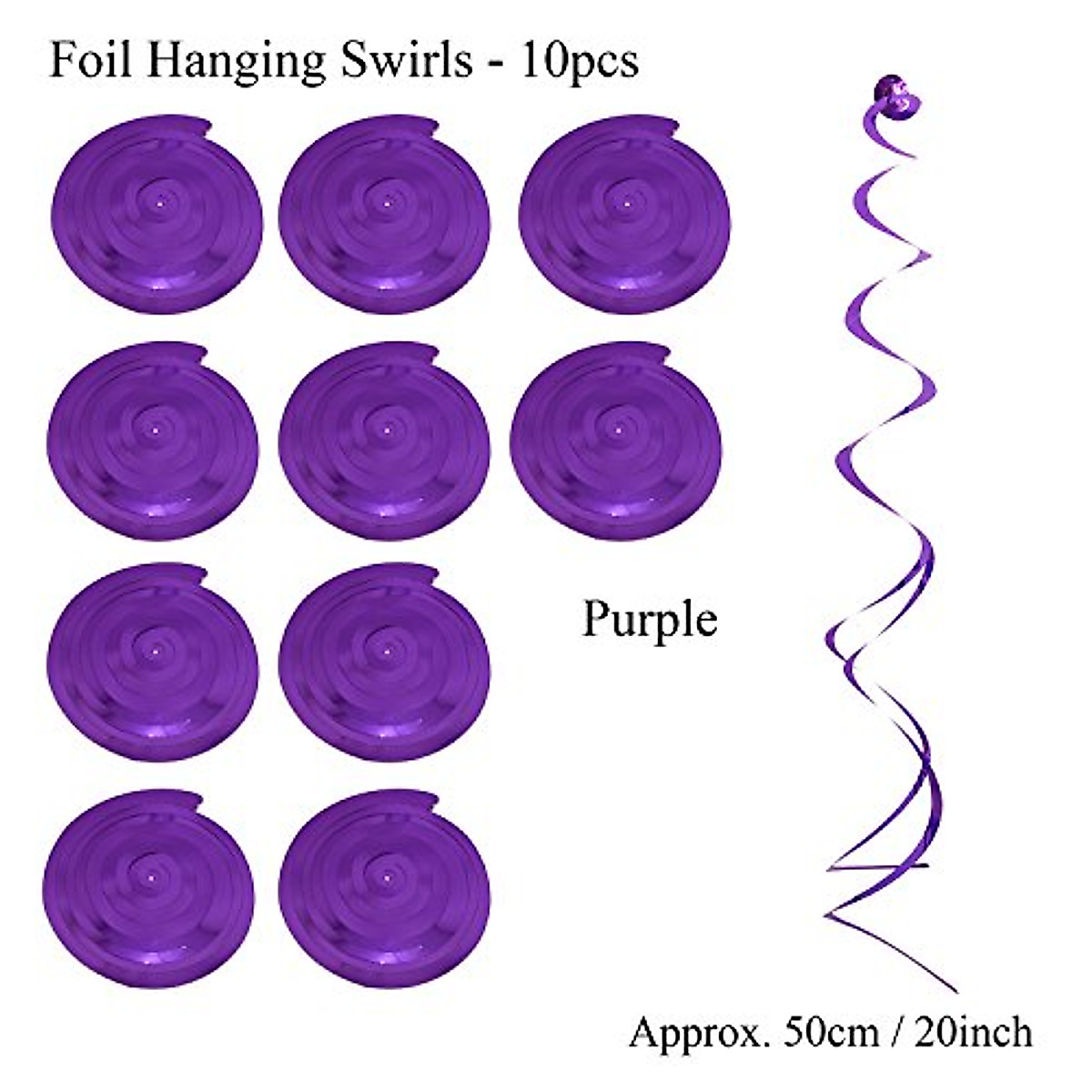 ZERODECO Birthday Decoration Set, Happy Birthday Banner Bunting with 4 Paper Fans Tissue 6 Paper Pom Poms Flower 10 Hanging Swirl and 20 Balloon for Birthday Party Decorations - Purple Lavender White