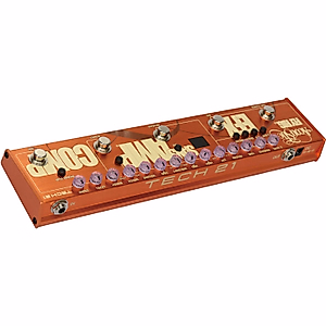 Tech 21 Acoustic Fly Rig Multi-Effects Pedal - Bundled with Dunlop Acoustic Pick Pack, Instrument Cable, Patch Cables and Universal String Winder