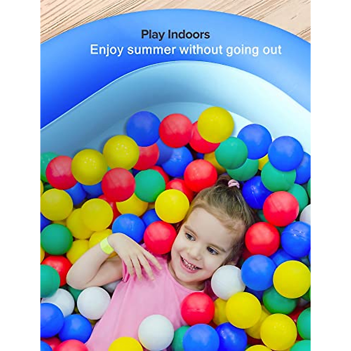 Inflatable Swimming Pool, Rectangle Above Ground Family Blow Up Pool, Swimming Pool for Kiddie Adults, Large Full-Sized Thickened Plastic Pool for Garden Backyard Outdoor (92 inx 56inx 20in)