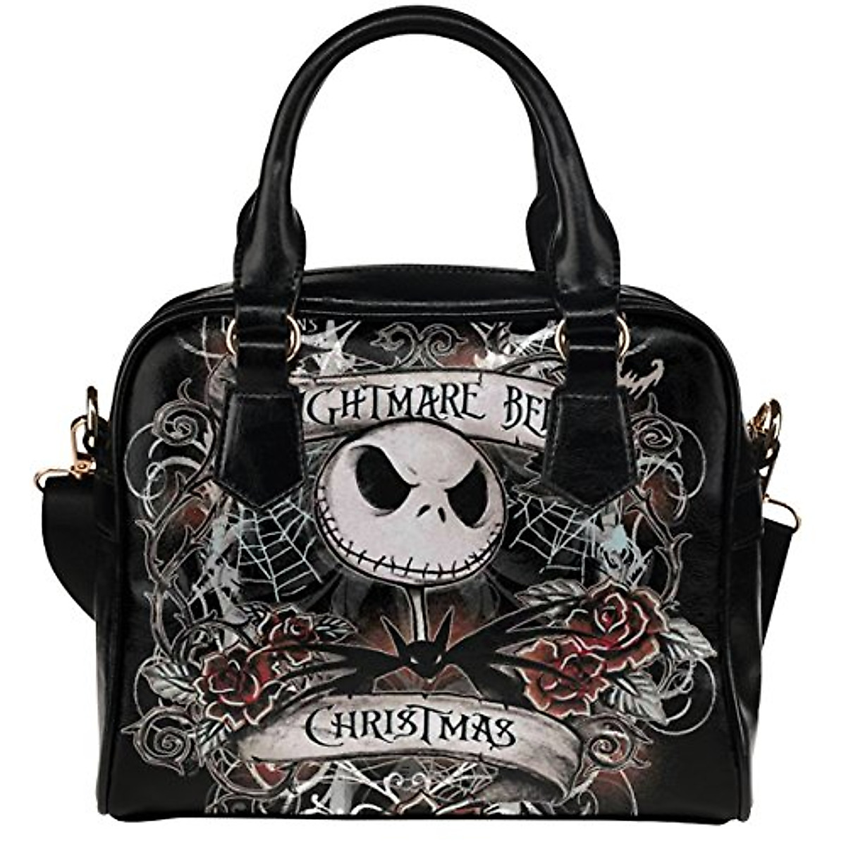 Women Shoulder Handbag Crossbody Bags with The Nigntmare Before Christamas Jack Pattern