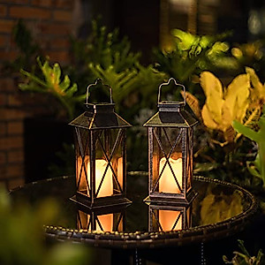 Solar Lantern, Outdoor Hanging Solar Lights Waterproof LED for Porch Garden Patio Pathway Deck Yard(2 Pack)