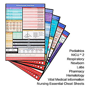 Nursing Clipboard with Storage, Deli Nurse Clipboard Clip Board Folder with 5 Quick Access Cheat Sheets for Nurses, Nursing Students, Doctors, Black