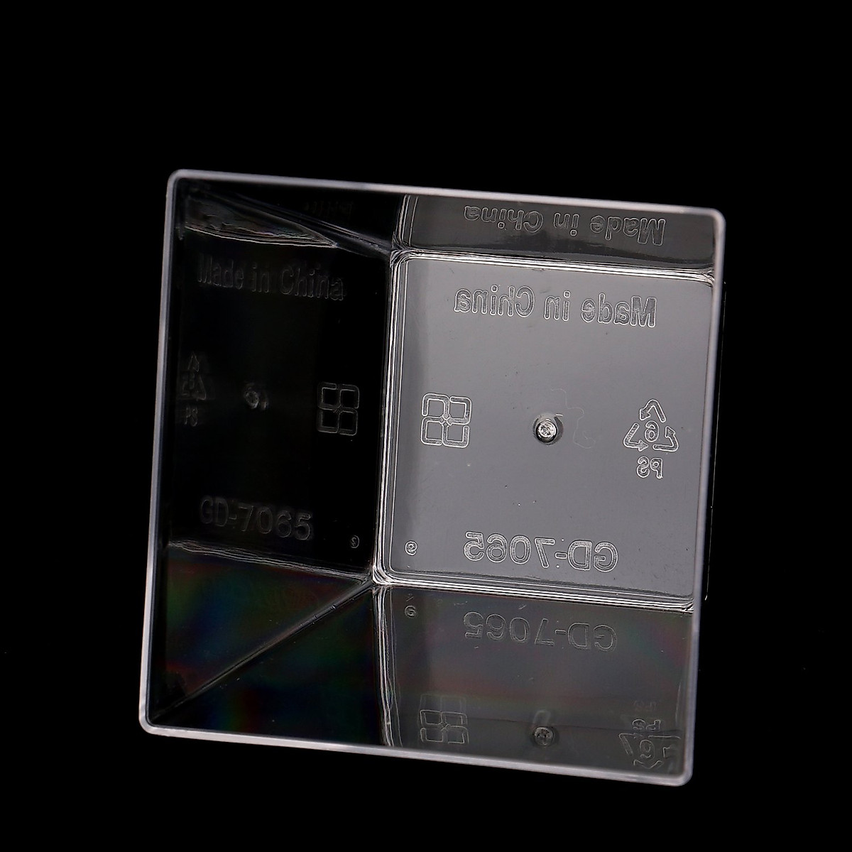 Tosnail 80 Pack 7 Oz Capacity Square Clear Plastic Dessert Tumbler Cups with 100 Spoons