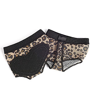 Baisdan Foot Toe Undies for Women Girl, Contemporary Lyrical Dance Shoes, Foot Thongs Half Sole Dance Footies Wear - 1 Pair, Leopard Print, Medium