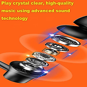 Keke Int'l Bluetooth Earbuds with Microphone Headset - Black Headphones with IPX5 Waterproof Rating, Intelligent Noise Reduction, and 200 Hours of Playback