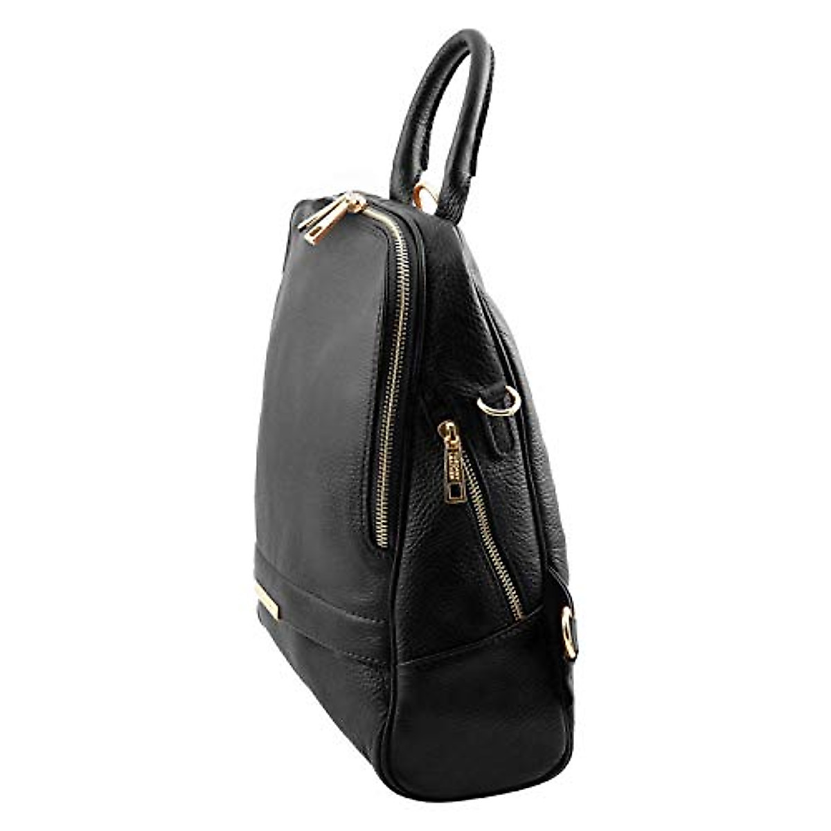 Tuscany Leather TLBag Soft leather backpack for women Black