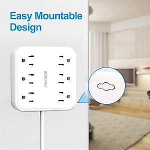 Power Strip with USB Ports - 6 AC Outlets, 2 QC 3.0 Ports & 1 PD20W Port for Charging Multiple Devices at Once