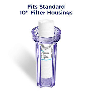 5 Micron Grooved & 20 Micron Pleated Sediment Water Filter Cartridge by Membrane Solutions, 10"x2.5", 10 Pack