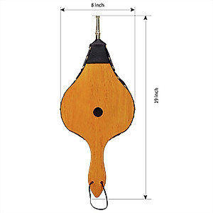 TJ.Moree Fireplace Bellows Indoor 19"x 8" Large Wood Fire Blower with Hanging Strap, Long Handle, Metal Nozzle, Great Tool for Fireplace, Fire Pit, Wood Stove, BBQ, Outdoor Camping - Carving