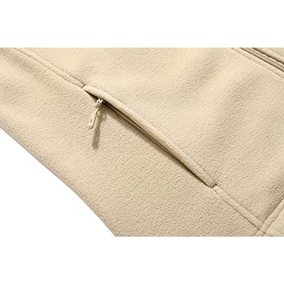 GIMECEN Men's Lightweight Full Zip Soft Polar Fleece Jacket Outdoor Recreation Coat With Zipper Pockets