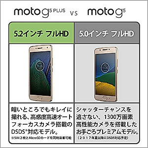 Motorola Moto G5+ Plus 32GB (5th Generation) - 5.2" Full HD, Snapdragon 625, SIM GSM Factory Unlocked - International Version - No Warranty (Gold)