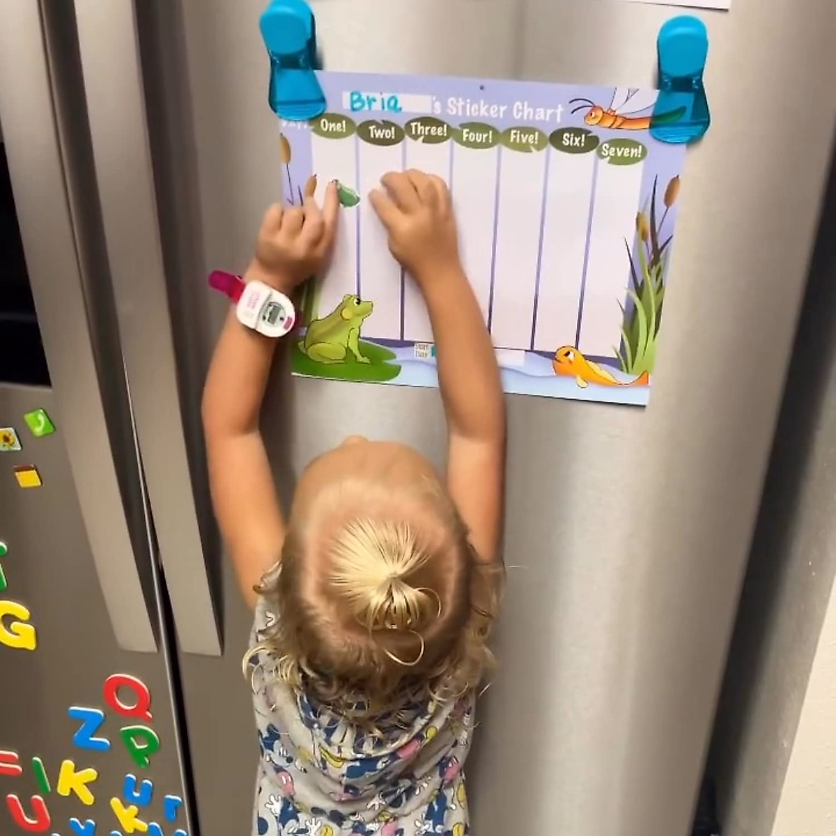 Potty Time:The Original Potty Watch|Water Resistant,Toilet Training Aid,Warranty(30|60|90 Min Auto Timers w/Music & Flashing Lights for Fun & Gentle Reminders) Green, Pond Sticker Chart & Battery Kit