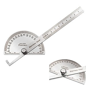 LYFJXX Angle Protractor,Stainless Steel Angle Ruler Finder 0-180 Degrees,10 cm Woodworking Ruler, Angle Measure Tool, Angle Finder Ruler, Craftsman Angle Measure Tool